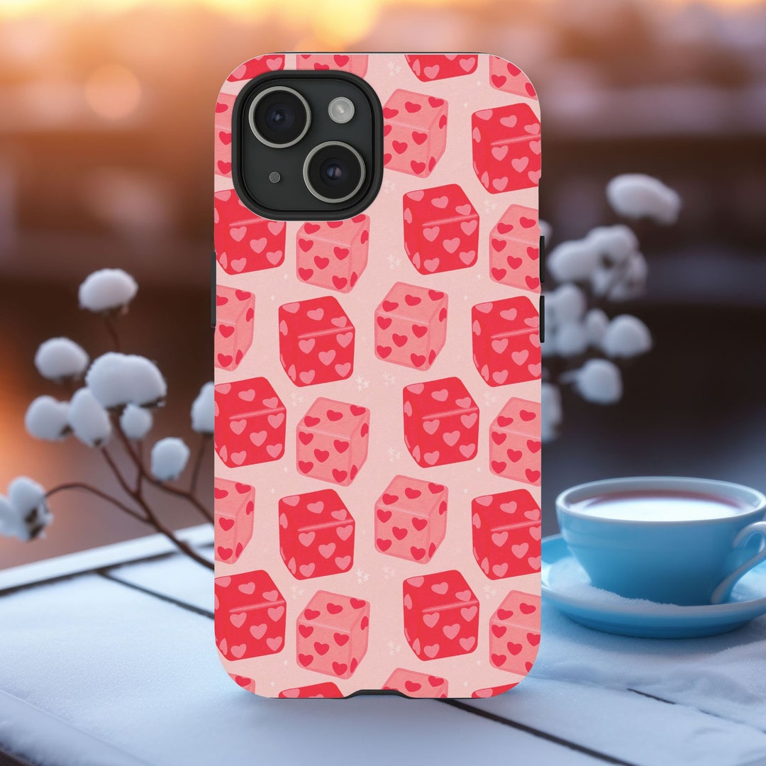 Love Heart Dice Phone Case, Retro Dice Cell Phone Case, Cute iPhone ...