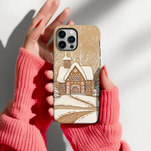Gingerbread Phone Case, Gingerbread House Phone Case, Christmas, Cute ...