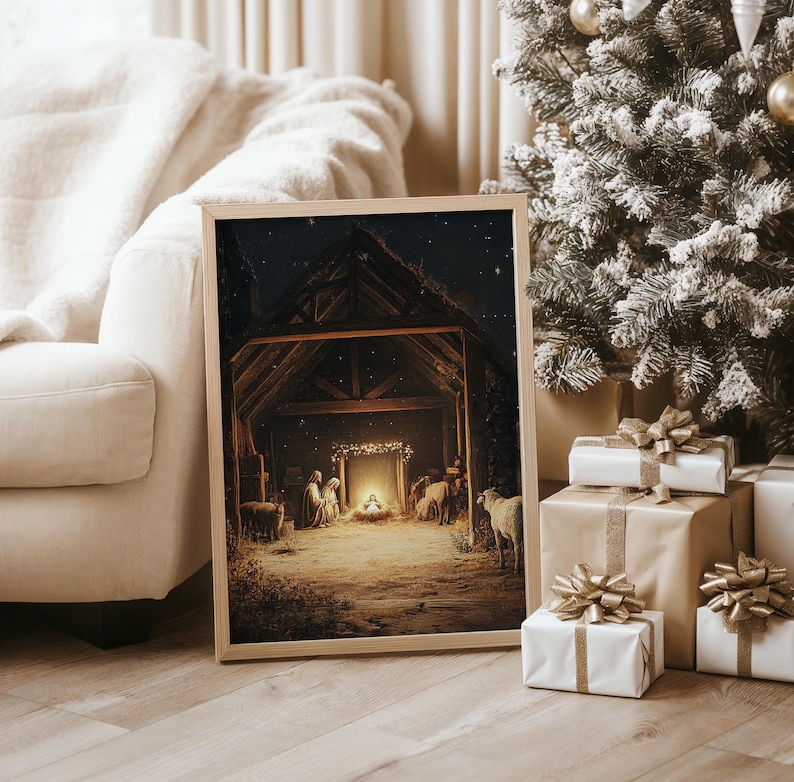 Religious Christmas Nativity Matte Vertical Posters, Christian Holiday ...