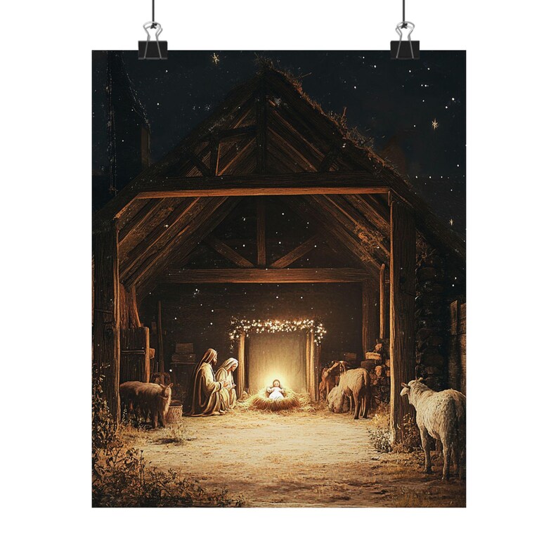 Religious Christmas Nativity Matte Vertical Posters, Christian Holiday ...