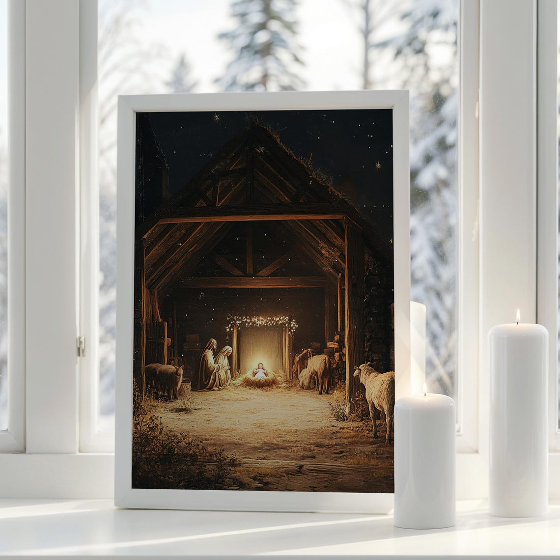 Religious Christmas Nativity Matte Vertical Posters, Christian Holiday ...