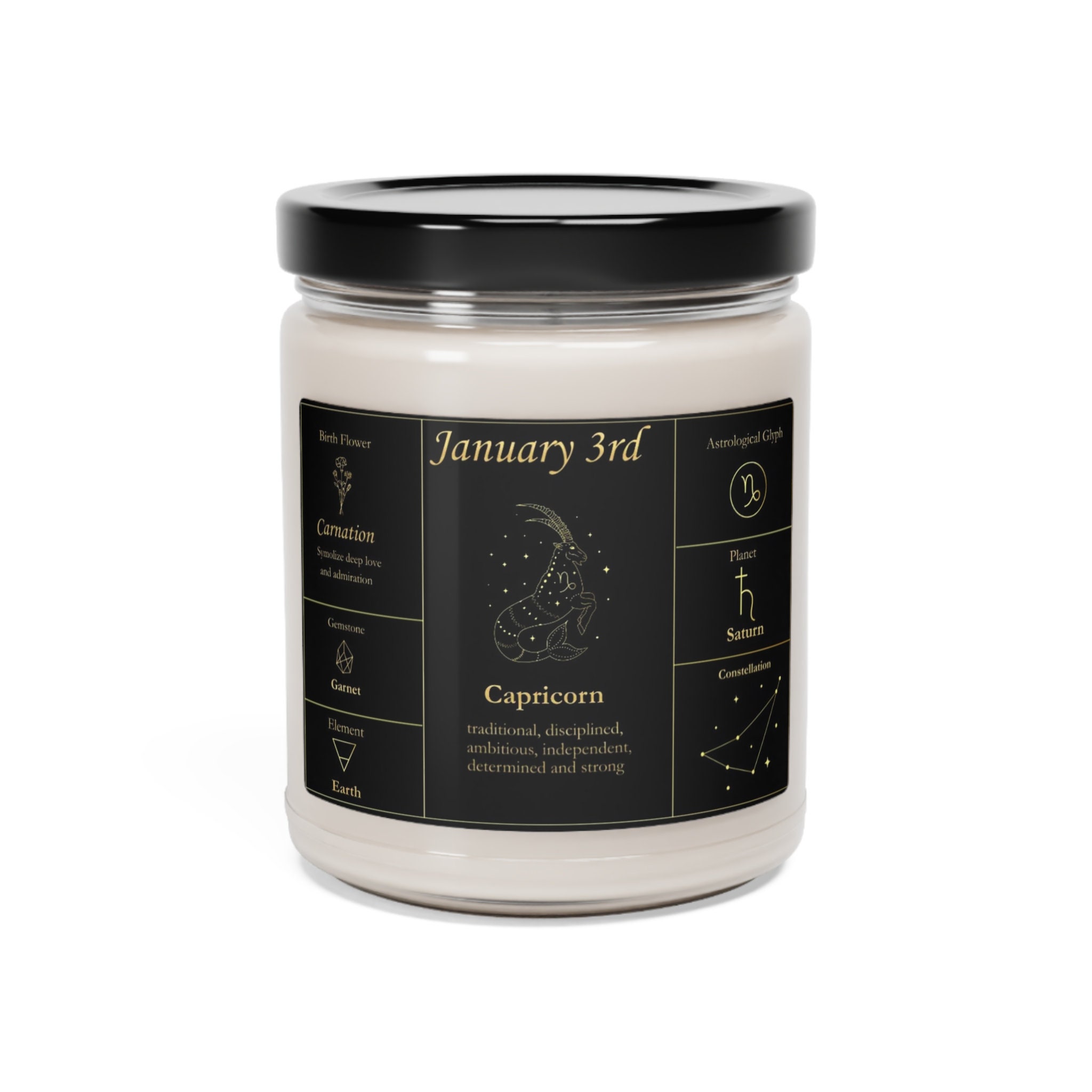 Personalized Birth Month Candle, Birth Date Candle, Astrology Gifts ...