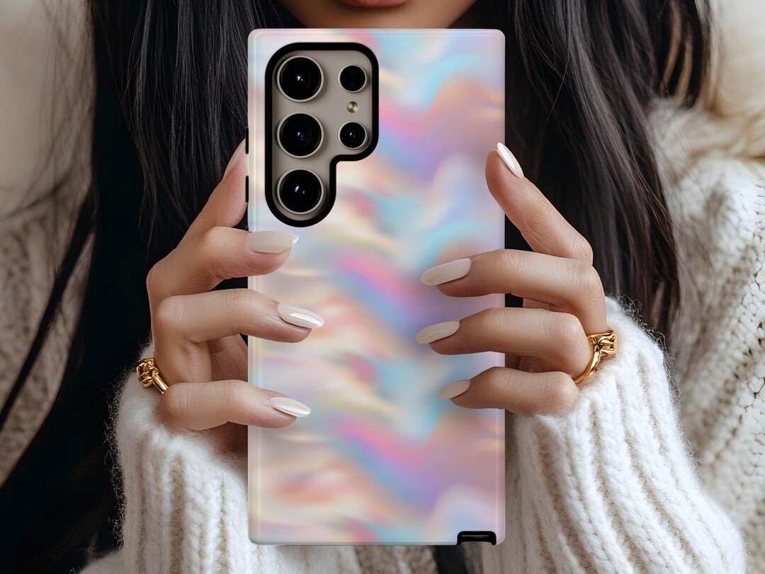 Mother of Pearl Samsung Galaxy Phone Case, Iridescent Protective Cover ...