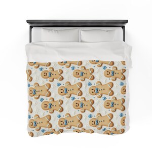 Cute Gingerbread Christmas Blanket, Gingerbread Man Christmas Throw ...