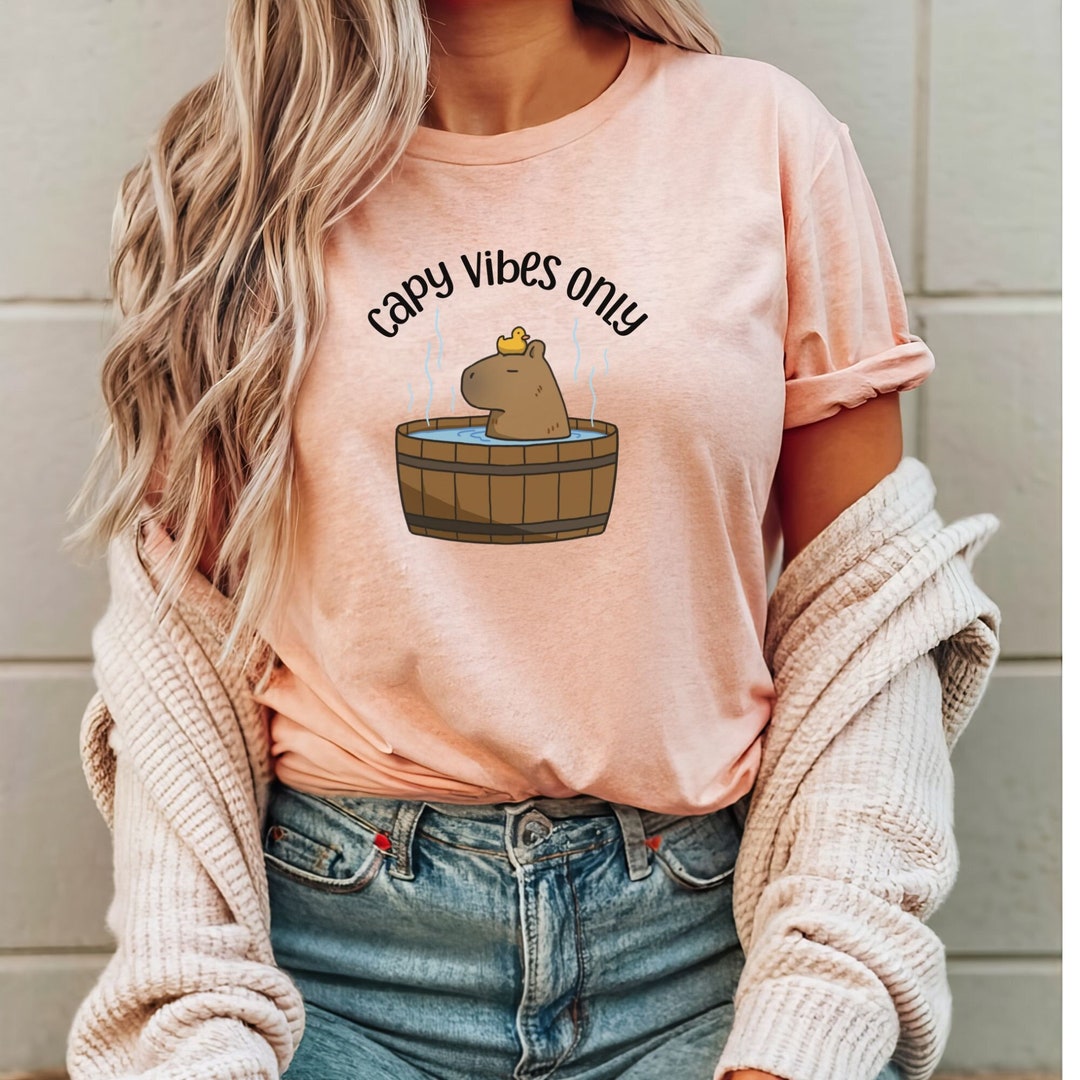 Capybara Shirt, Capybara Vibes, Capy Vibes Only, Funny Capybara Lover ...