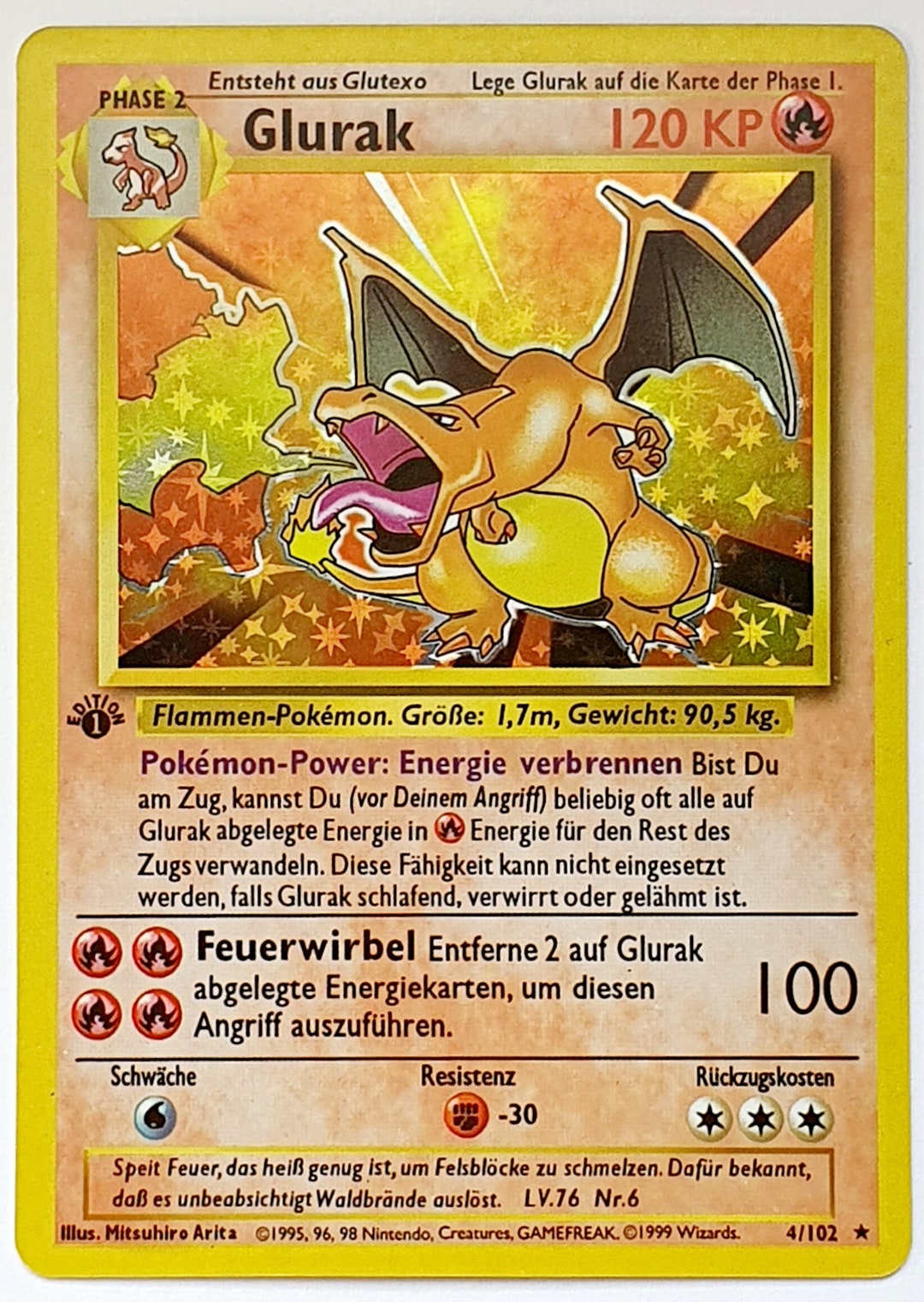 Pokemon Card Glurak Bisaflor Turtok Replica First Edition Charizard ...