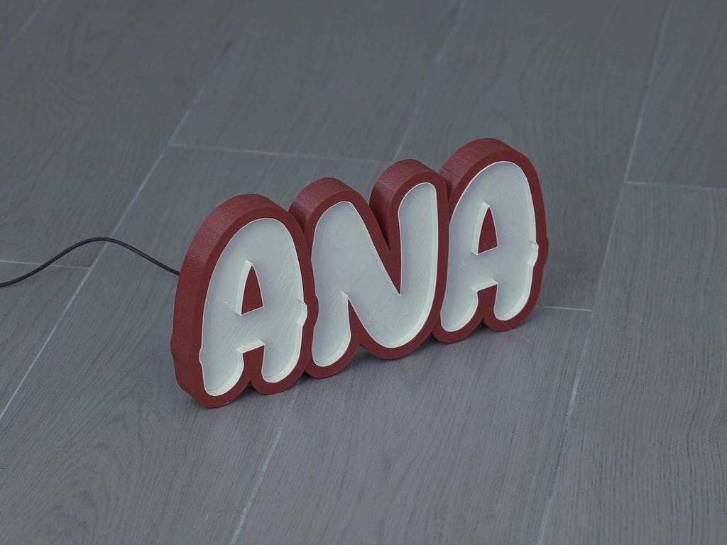 Custom Name Led Sign, 3D Printed Letters, Personalized Gifts ...