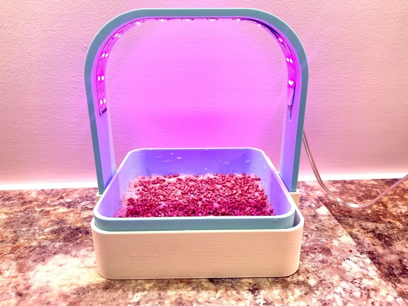 Handcrafted Microgreens Grow Stand - Space Saving Urban Garden Shelf ...