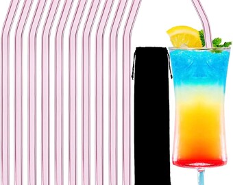 Chameleon on Pink GLASS STRAW Custom Straws Reusable Straws Glass ...