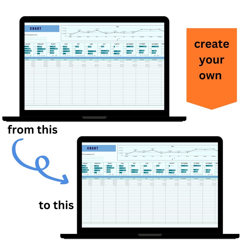Chart Template, Google Sheets Data Visualization Tool, Graph and Chart ...
