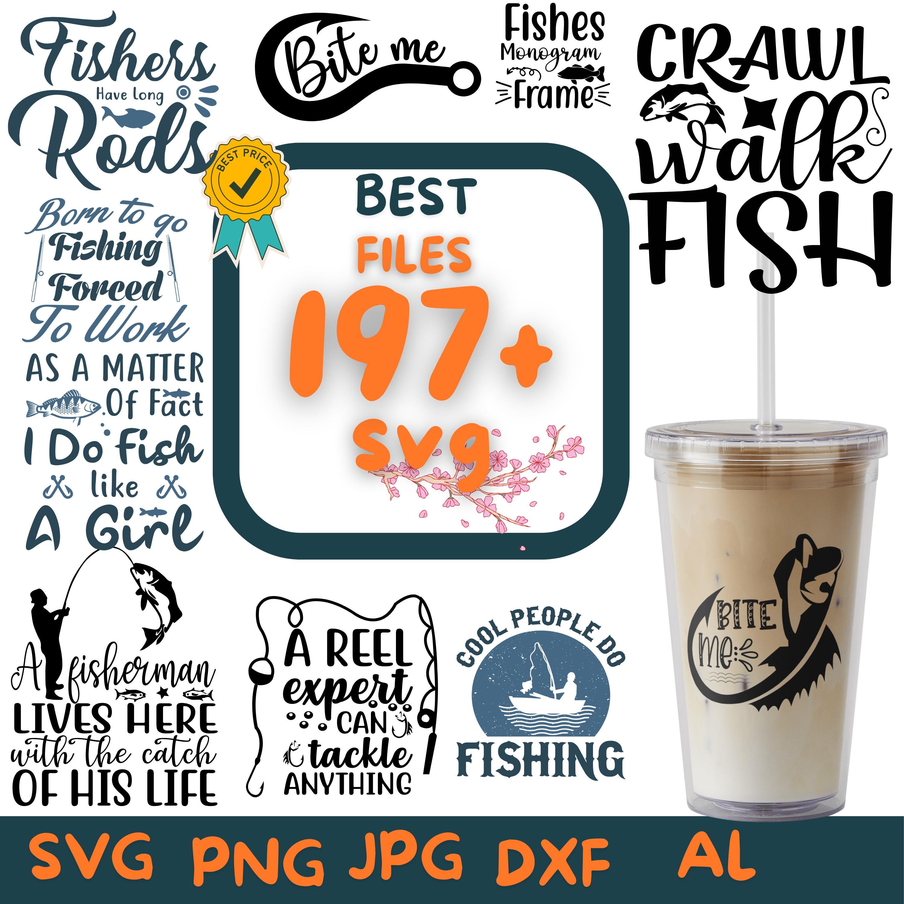 Fishing SVG Bundle, Fishing Cut File Cricut, Fishing Decal, Fishing Rod ...