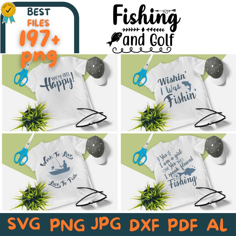 Fishing SVG Bundle, Fishing Cut File Cricut, Fishing Decal, Fishing Rod ...