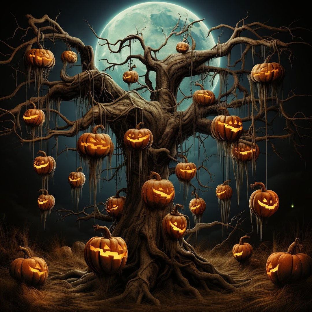 Spooky Pumpkins Tree - Etsy