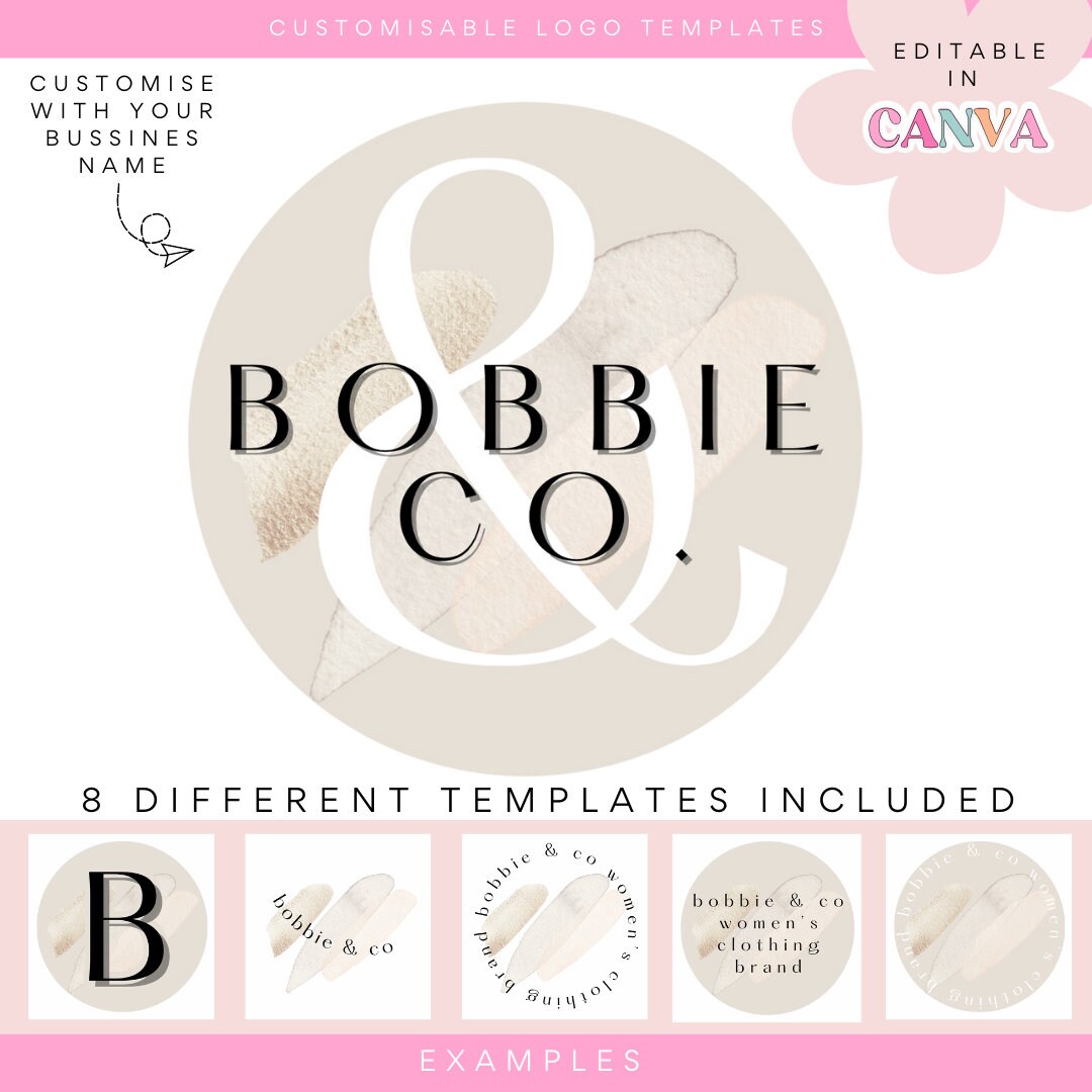 CANVA Logo Template, Editable Logo, Logo Design, Logo, Branding - Etsy