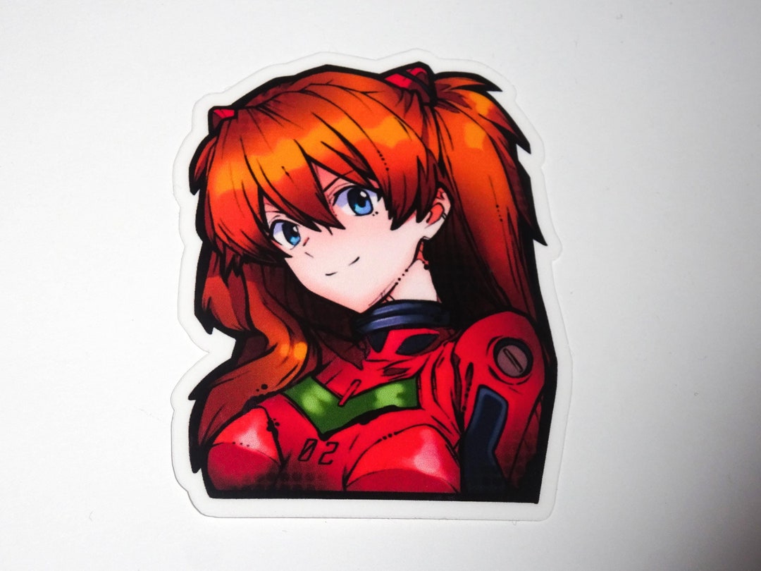 Asuka Langley Soryu Sticker | Evangelion Fan Art Stickers - Etsy