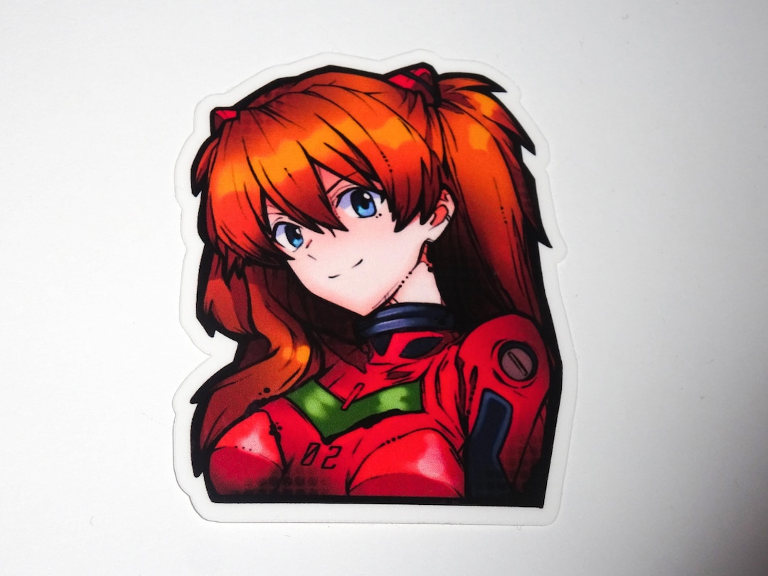 Asuka Langley Soryu Sticker Evangelion Fan Art Stickers - Etsy
