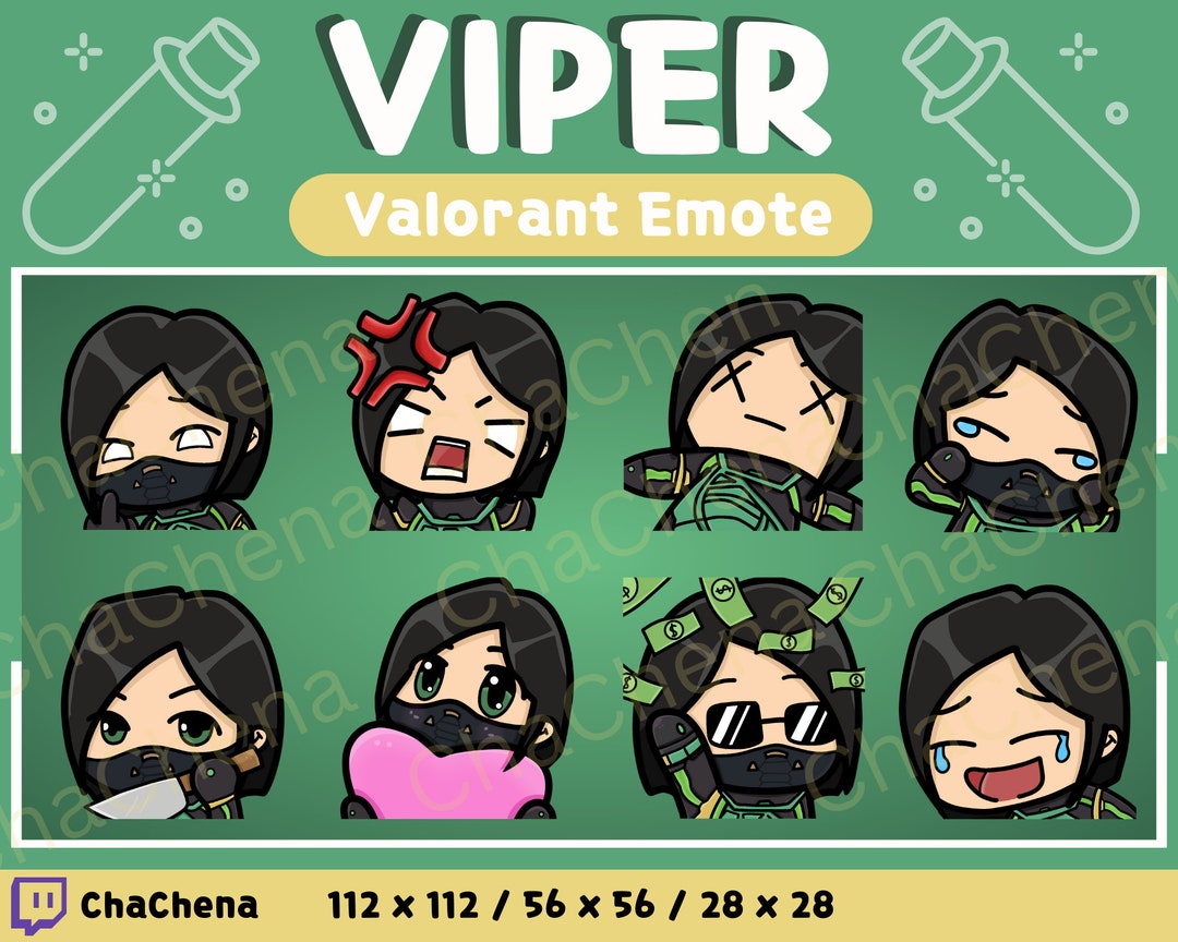 Cute Viper Twitch Discord Emote Bundle Valorant Agent Emotes - Etsy