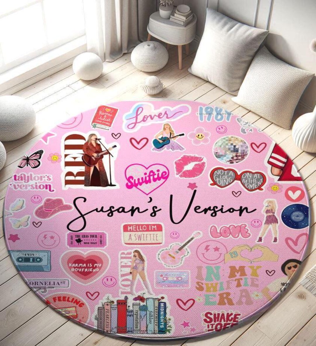 Personalized Taylors Fan Version Rug, Custom Ts Fan Concert Version Rug ...