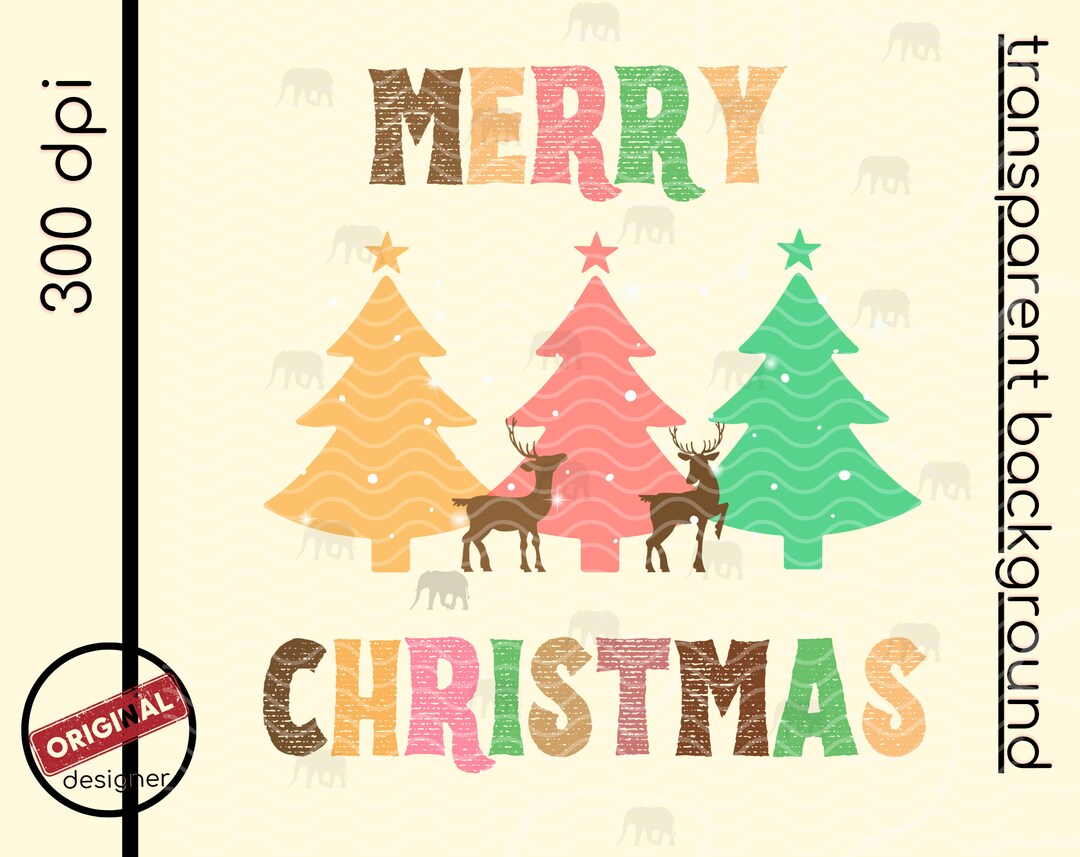 Merry Christmas Natural Design PNG Pastel Colors Design for Sweatshirts ...
