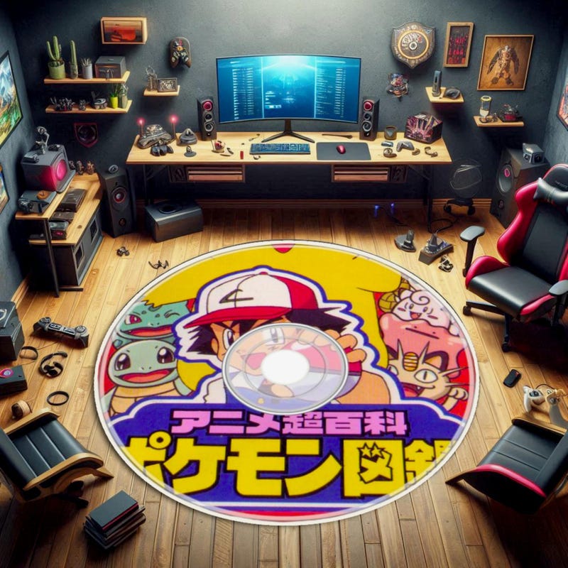 Video Game Round Floor Rug - Etsy