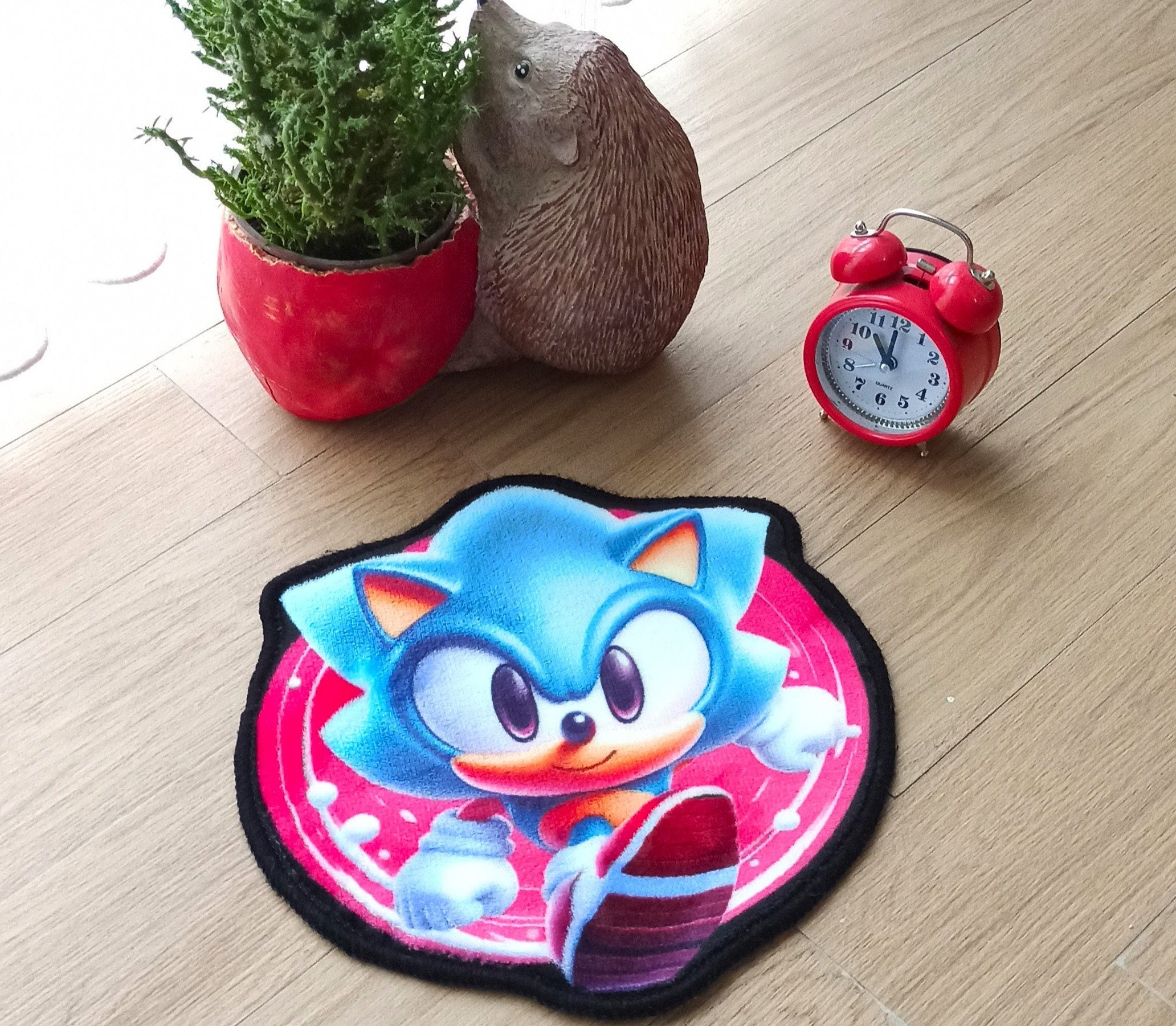 Sonic Rug SHAPED Boys Room Rug, Boy Room Decor, Kids Room Decor, Sonic ...