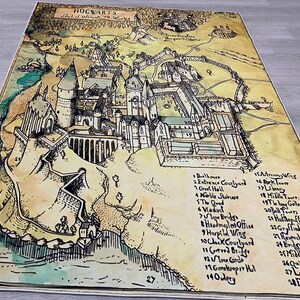 Wizarding School Map Rug Magical Castle Carpet for Teens Enchanted ...