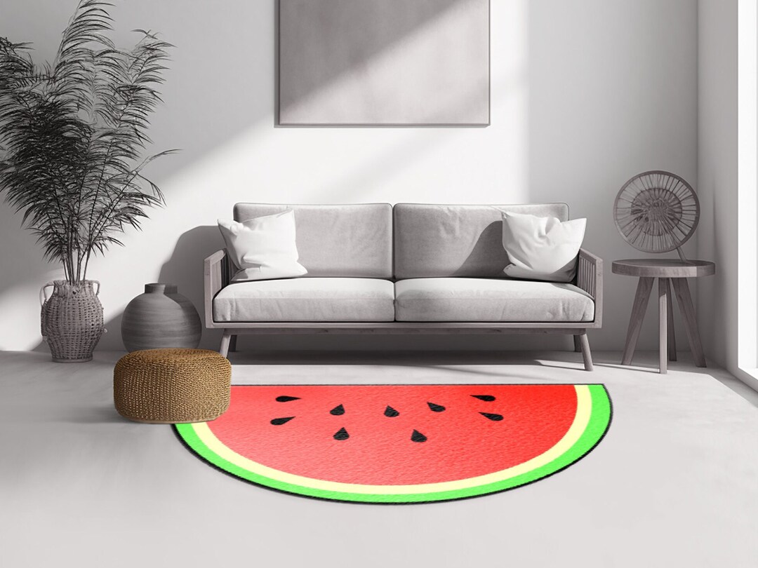 Watermelon Rug SHAPED Watermelon Slice Rug, Playroom Mat, Playroom Rug ...