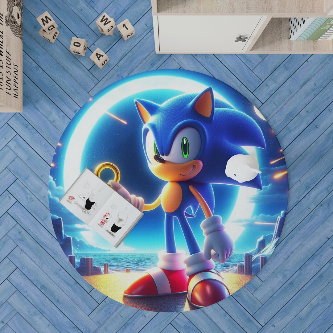 Sonic Rug, Sonic Graphic Decor, Boys Room Rug, Boys Room Decor, Boys ...
