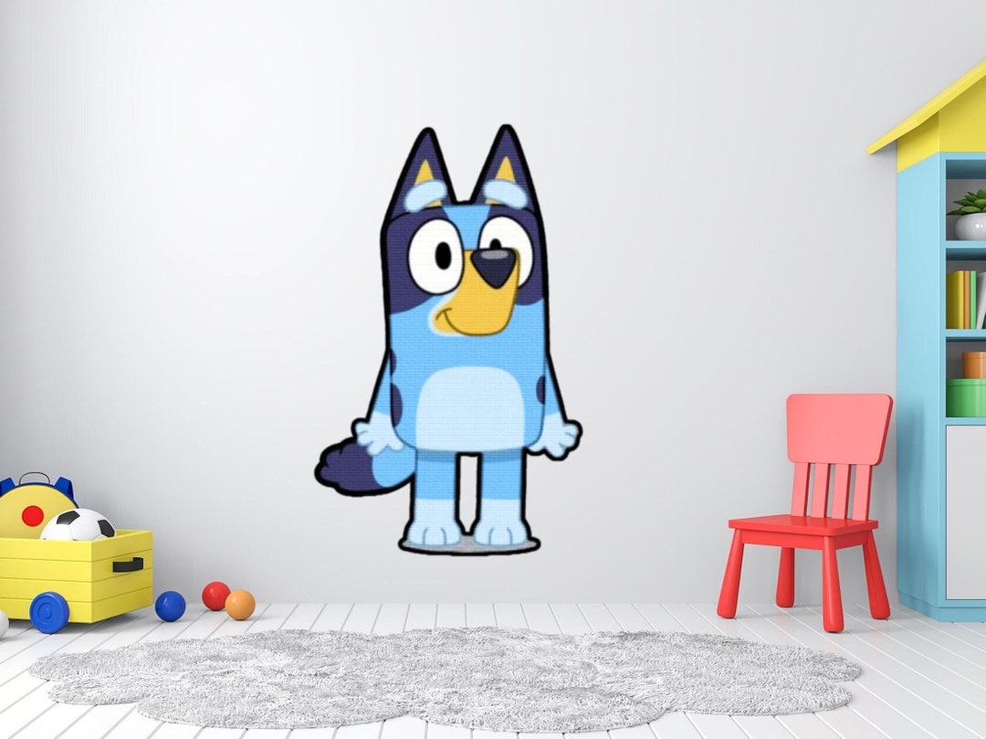 Bluey Rug SHAPED Kids Room Rug, Cartoon Bluey Rug, Boys Room Rug, Boy ...