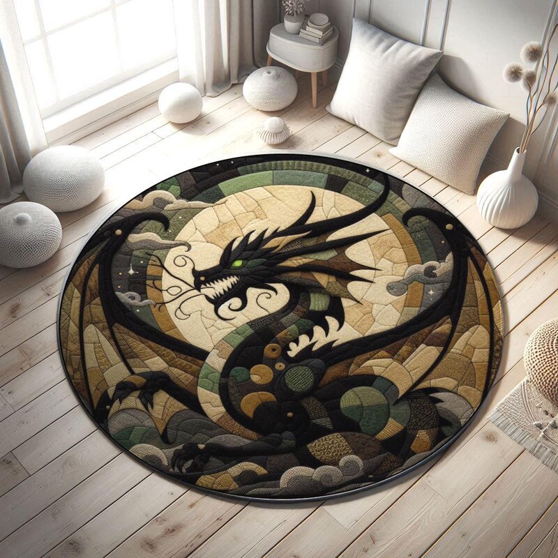 Fantasy Dragon Rug - Etsy