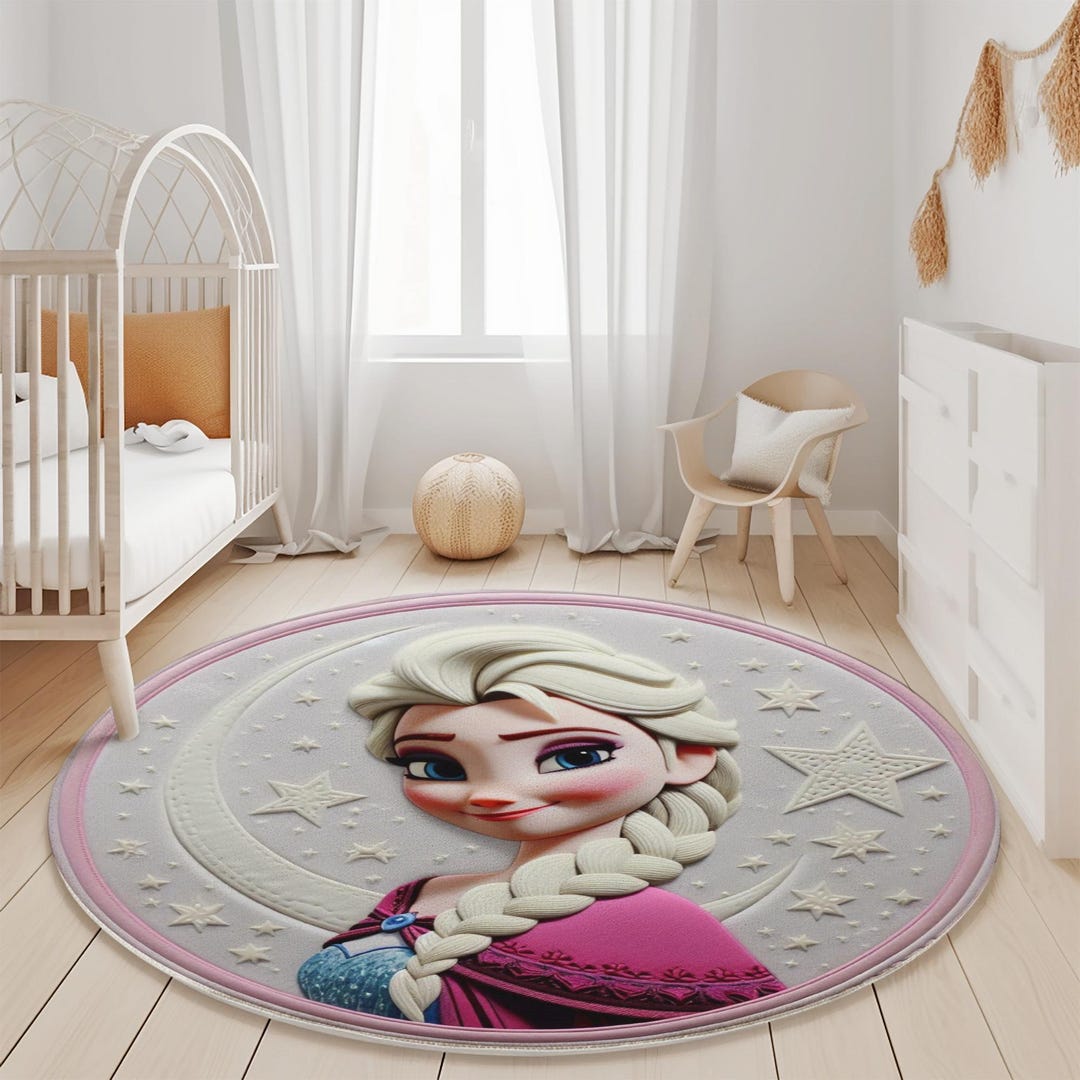 Disney Princess Rug for Girls Room Ice Queen Rug Snow Princess Winter ...