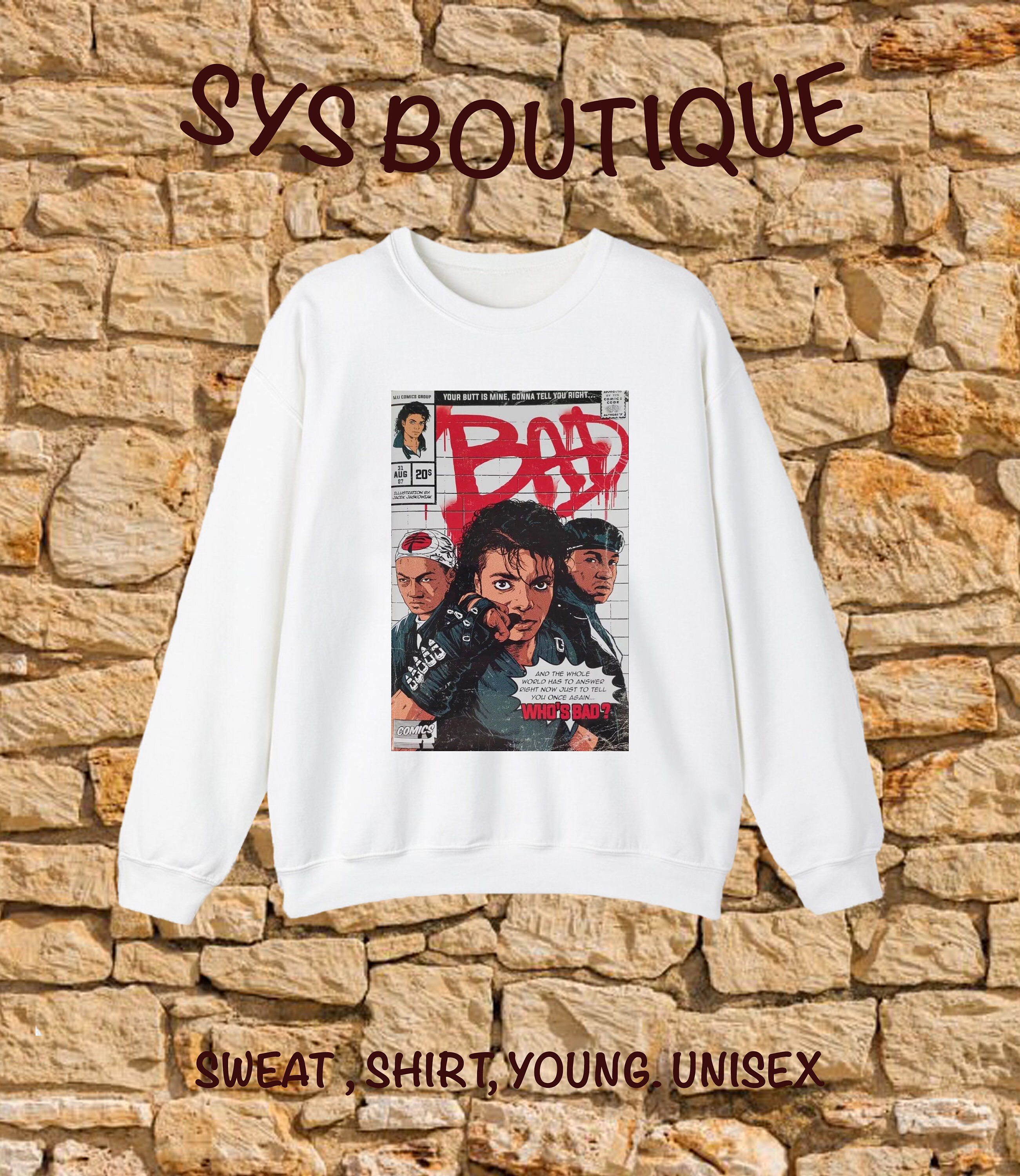 Michael Jackson Sweat Vintage 90er Jahre Grafik schwarzes - Etsy.de