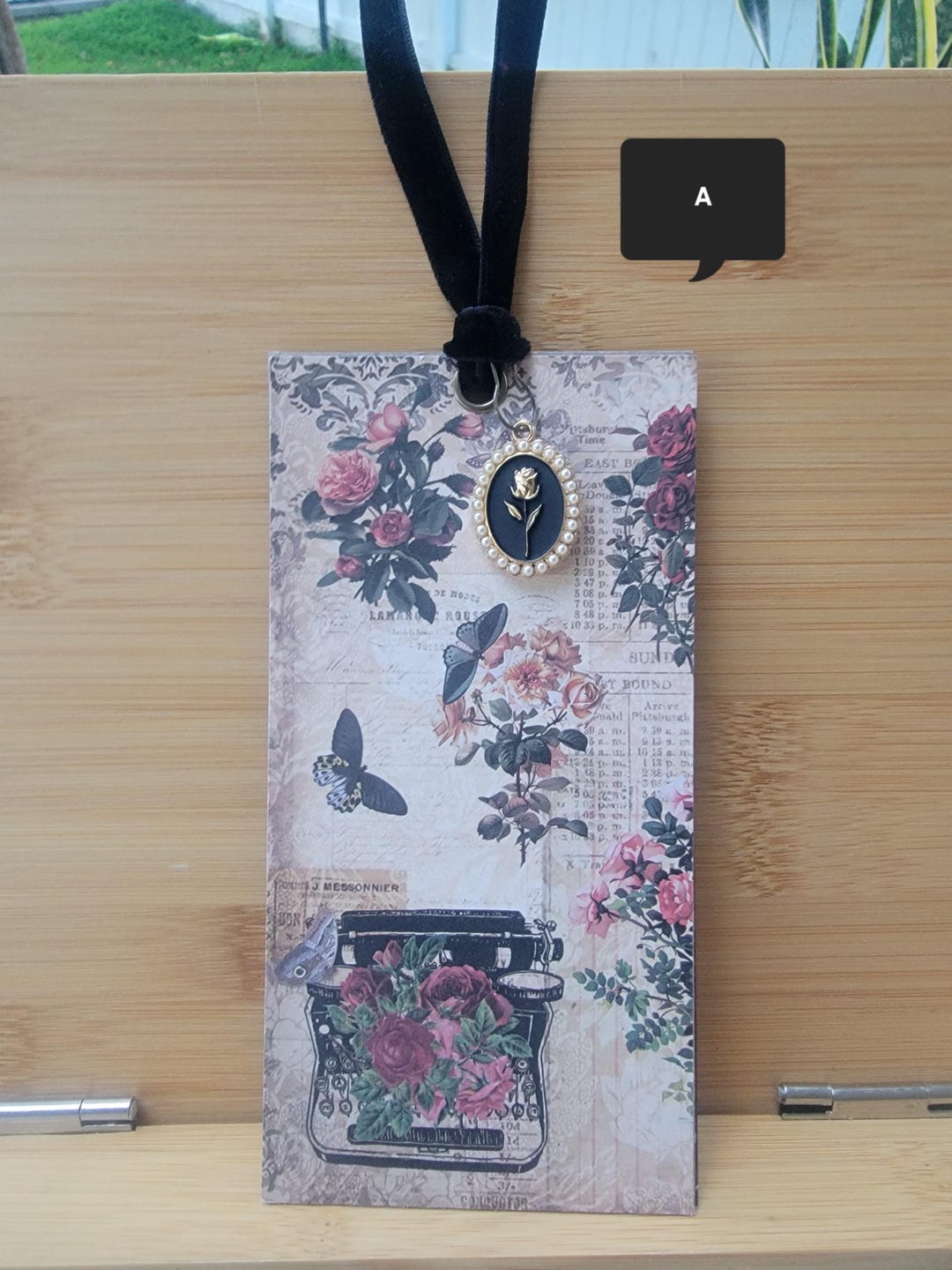 Jumbo Bookmark, Vintage Style Bookmark, Large Bookmark, Feminine ...