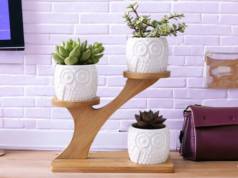 Handmade 3 Tier 3 Potted Plant Stand Multiple Flower Pot Holder Rack ...