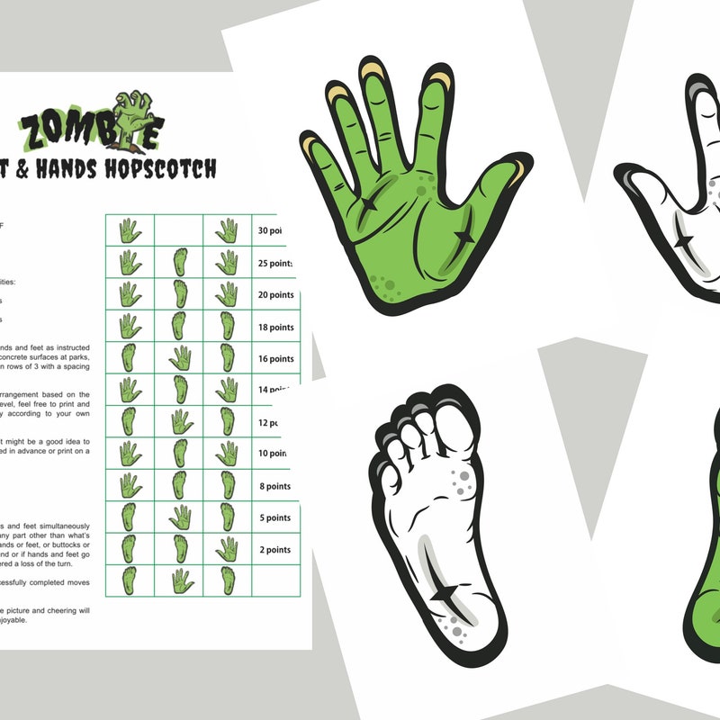 Hands and Feet Hopscotch - Etsy