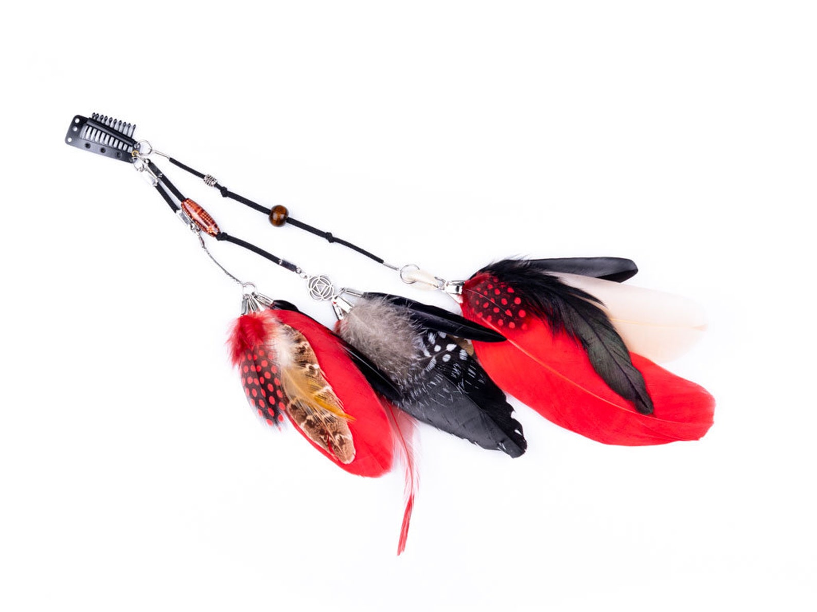 Feather Hair Clip. the Unrestrained, Colourful Hair Clip With Elegant ...