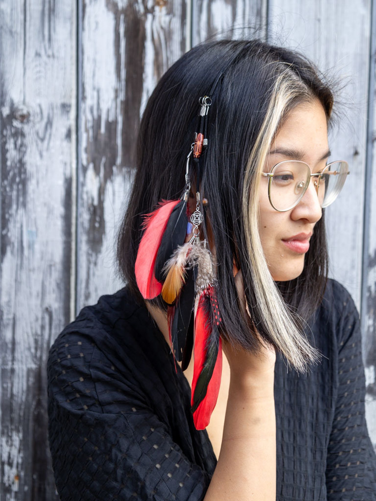 Feather Hair Clip. the Unrestrained, Colourful Hair Clip With Elegant ...