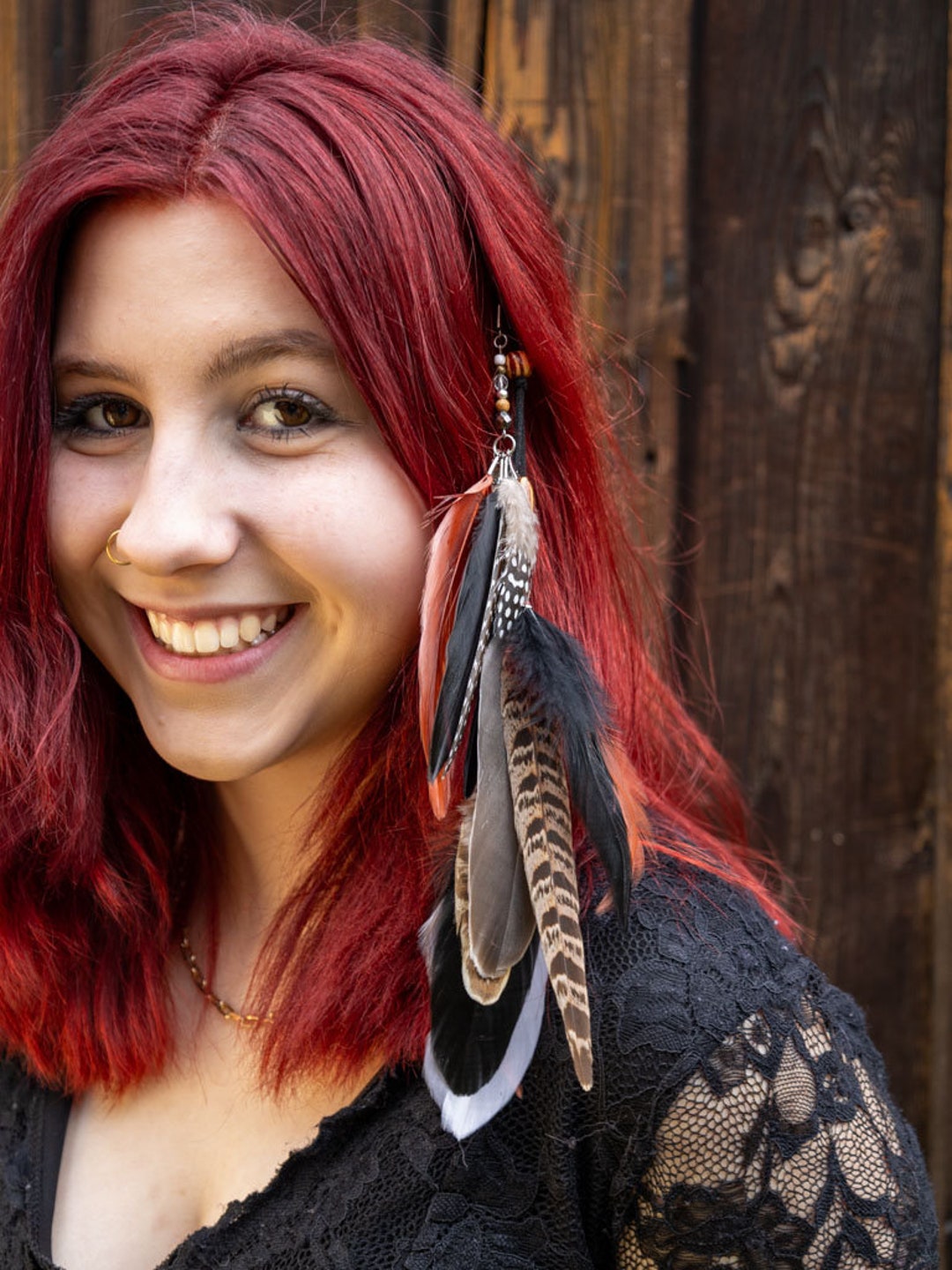 Feather Hair Clip. the Unrestrained, Colourful Hair Clip With Elegant ...