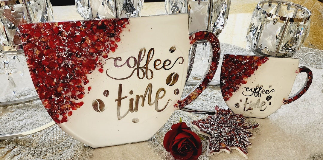 Epoxy Resin Dried Roses New Generation Coffee Servers - Etsy