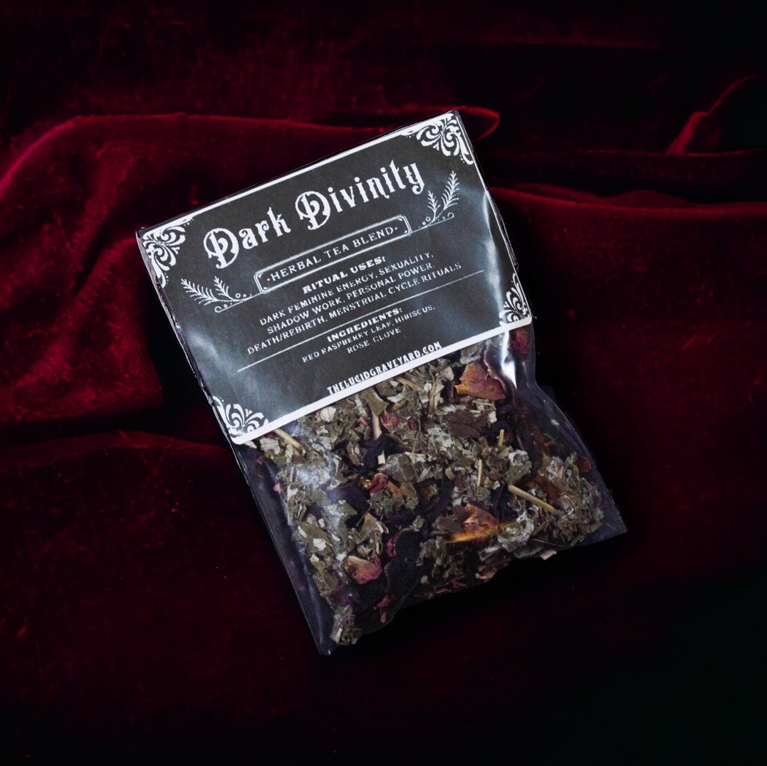 Dark Divinity Herbal Tea Dark Goddess Ritual Tea Shadow Work Dark ...