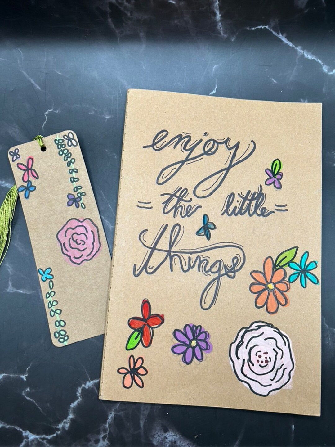 Enjoy the Little Things 60 Pg. Notebook Journal and Bookmark Set - Etsy
