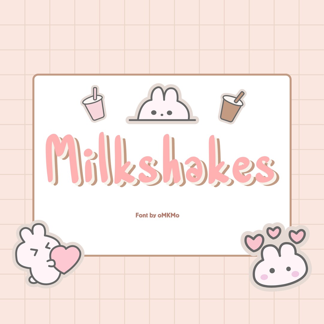 Milkshake Handwritten Font, Cute Handwritten for Digital Use, Good ...