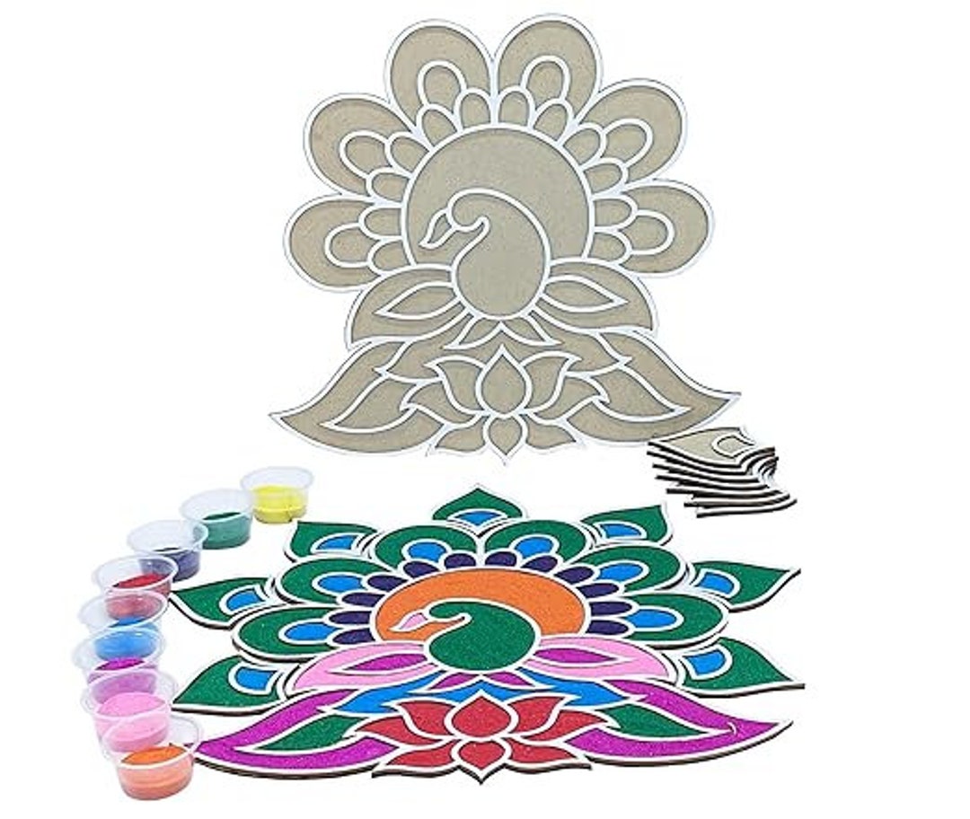 Portable Rangoli Template Mat. Readymade Rangoli Stencil Craft - Etsy