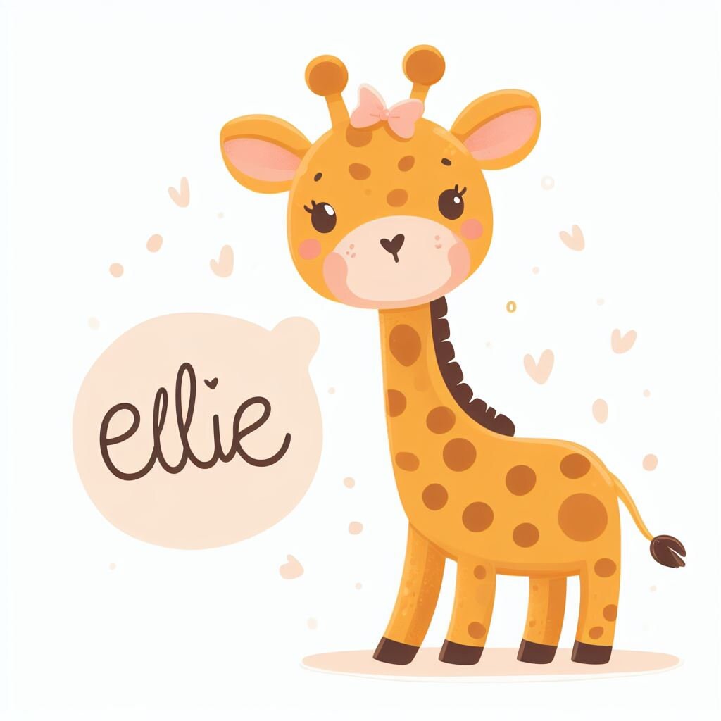 Personalised Cartoon Animal & Name Artwork - Etsy