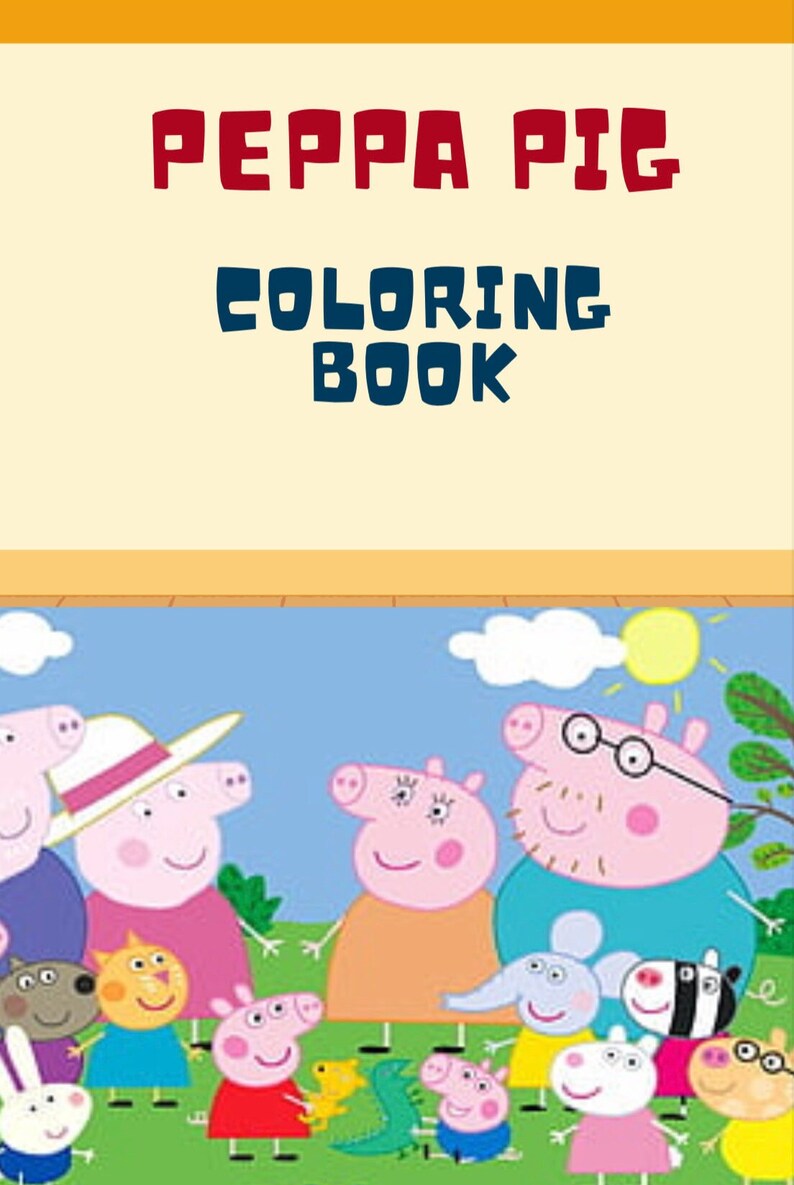 Peppa Coloring Book Printable Pdf - Etsy