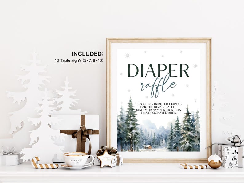 Baby Its Cold Outside Shower Table Sign Set, Winter Baby Shower Table ...