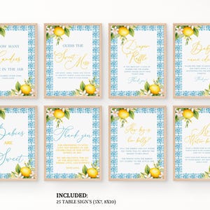 Lemonade Baby Shower Game Bundle, Citrus Baby Shower Activities, Summer ...