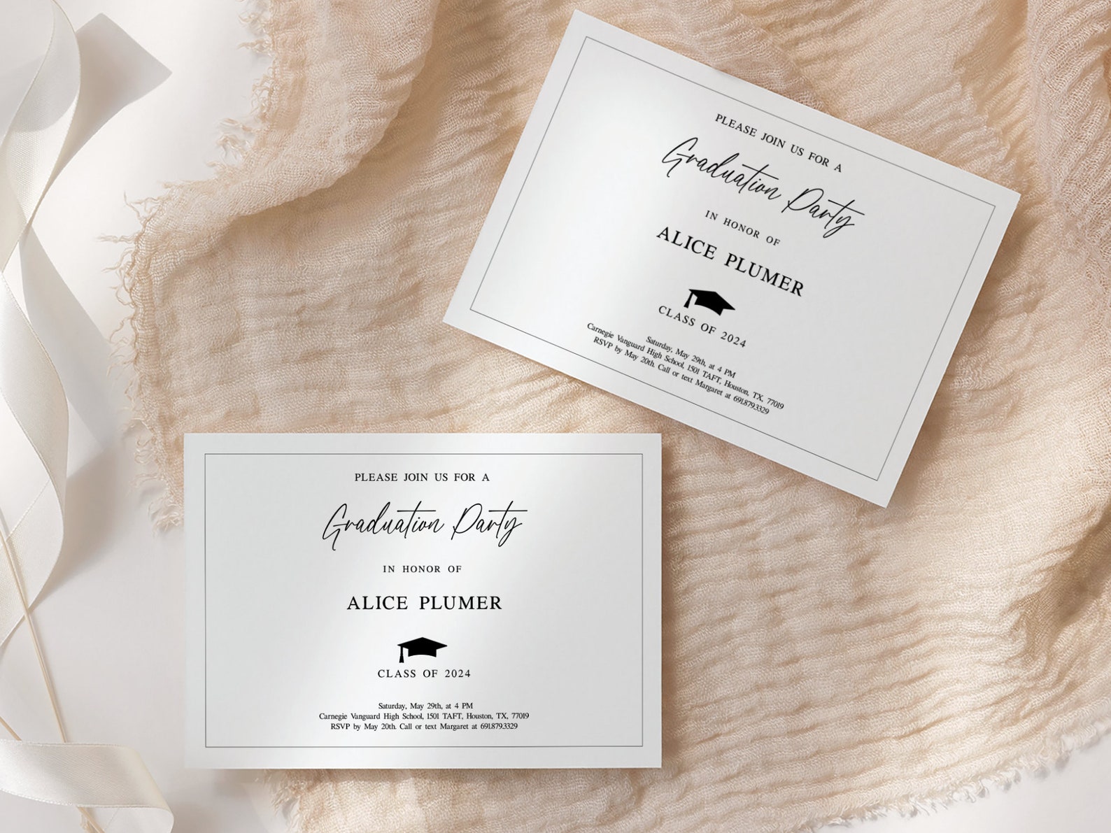 Graduation Party Details Card Mini Graduation Invites Printable 2024 ...