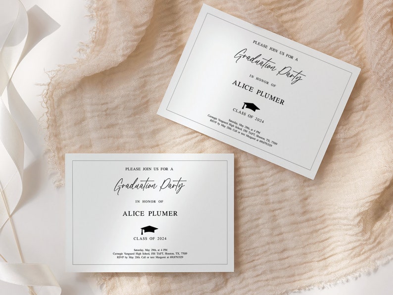 Graduation Party Details Card Mini Graduation Invites Printable 2024 ...