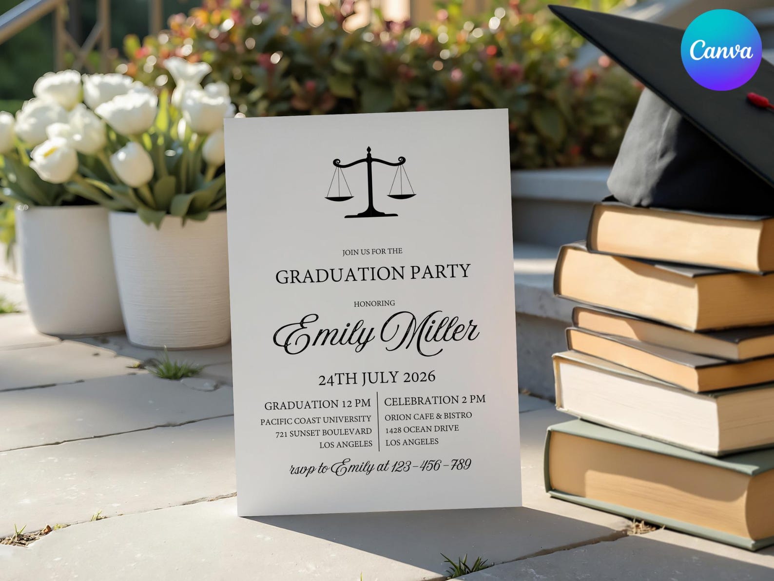 Lawyer Graduation Invitation, Attorney Graduation Party Invitation ...